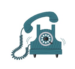 Ringing Telephone Embroidery Design | EmbroideryDesigns.com