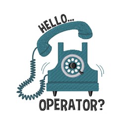 Hello Operator Embroidery Design | EmbroideryDesigns.com