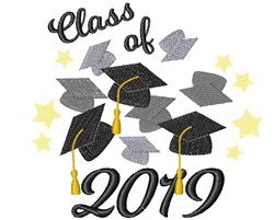Class Of 2019 Embroidery Design | EmbroideryDesigns.com