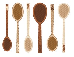 Wooden Spoons Embroidery Design | EmbroideryDesigns.com