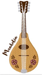 Mandolin Instrument Embroidery Design | EmbroideryDesigns.com