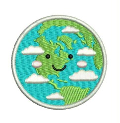 Planet Earth Embroidery Design | EmbroideryDesigns.com