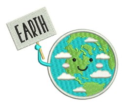 Planet Earth Embroidery Design | EmbroideryDesigns.com
