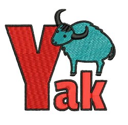 Yak Embroidery Design | EmbroideryDesigns.com
