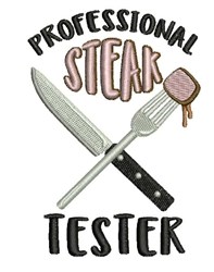 Professional Steak Tester Embroidery Design | EmbroideryDesigns.com