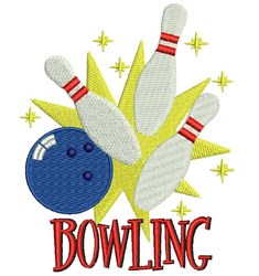 Bowling Embroidery Design | EmbroideryDesigns.com