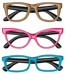 Eyeglasses Embroidery Design | EmbroideryDesigns.com