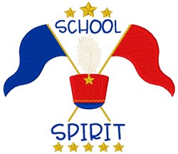School Spirit Embroidery Design | EmbroideryDesigns.com