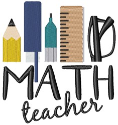 Math Teacher Embroidery Design | EmbroideryDesigns.com
