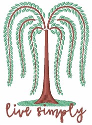 Live Simply Embroidery Design | EmbroideryDesigns.com