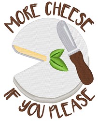 More Cheese Embroidery Design | EmbroideryDesigns.com