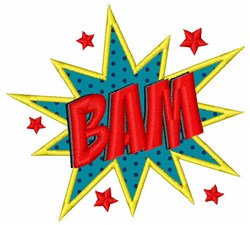 Comic Book Bam Embroidery Design | EmbroideryDesigns.com