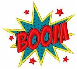 Comic Book Boom Embroidery Design | EmbroideryDesigns.com