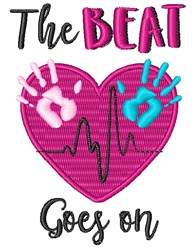 Beat Goes On Embroidery Design | EmbroideryDesigns.com