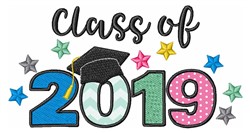 Free Class of 2019 Embroidery Design | EmbroideryDesigns.com