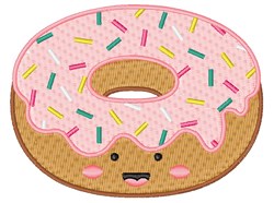 Happy Donut Embroidery Design | EmbroideryDesigns.com