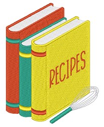 Recipe Books Embroidery Design | EmbroideryDesigns.com