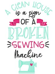 Broken Sewing Machine Embroidery Design | EmbroideryDesigns.com