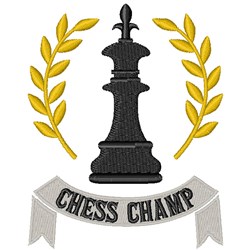 Chess Champ Embroidery Design | EmbroideryDesigns.com