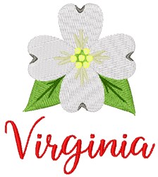Virginia State Flower Embroidery Design | EmbroideryDesigns.com