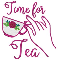 Time For Tea Embroidery Design | EmbroideryDesigns.com