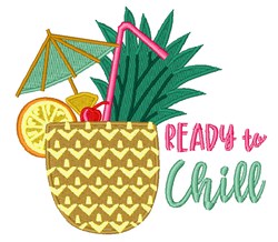 Ready To Chill Embroidery Design | EmbroideryDesigns.com