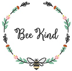 Bee Kind Embroidery Design | EmbroideryDesigns.com