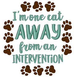 Cat Intervention Embroidery Design | EmbroideryDesigns.com