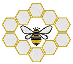 Bee & Beehive Embroidery Design | EmbroideryDesigns.com