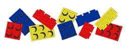 Lego Blocks Border Embroidery Design | EmbroideryDesigns.com
