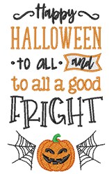 Halloween Fright Embroidery Design | EmbroideryDesigns.com