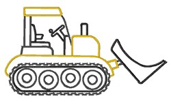 Tracked Loader Bulldozer Embroidery Design | EmbroideryDesigns.com