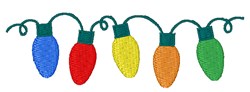 Christmas Lights Embroidery Design | EmbroideryDesigns.com