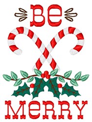 Be Merry Embroidery Design | EmbroideryDesigns.com