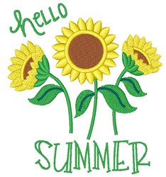 Hello Summer Embroidery Design | EmbroideryDesigns.com
