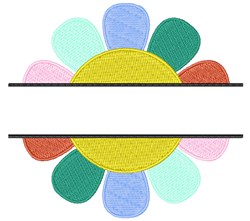 Groovy Flower Split Embroidery Design | EmbroideryDesigns.com