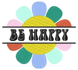 Be Happy Embroidery Design | EmbroideryDesigns.com