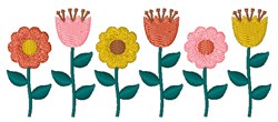 Spring Flowers Embroidery Design | EmbroideryDesigns.com