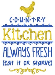 Country Kitchen Embroidery Design | EmbroideryDesigns.com