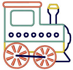 Locomotive Train Embroidery Design | EmbroideryDesigns.com
