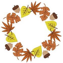 Fall Wreath Embroidery Design | EmbroideryDesigns.com