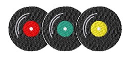 Vinyl Records Music Embroidery Design | EmbroideryDesigns.com