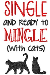 Mingle With Cats Embroidery Design | EmbroideryDesigns.com