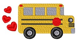 School Bus Love Embroidery Design | EmbroideryDesigns.com
