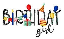 Birthday Girl Embroidery Design | EmbroideryDesigns.com