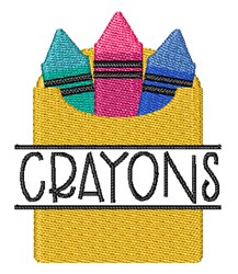 Crayons Embroidery Design | EmbroideryDesigns.com