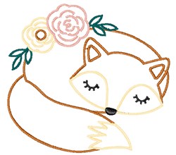 Fox Outline Embroidery Design | EmbroideryDesigns.com