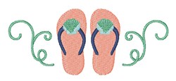 Beach Flip Flops Embroidery Design | EmbroideryDesigns.com