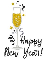 Happy New Year Embroidery Design | EmbroideryDesigns.com