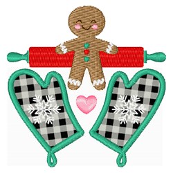 Christmas Baking Applique Embroidery Design | EmbroideryDesigns.com